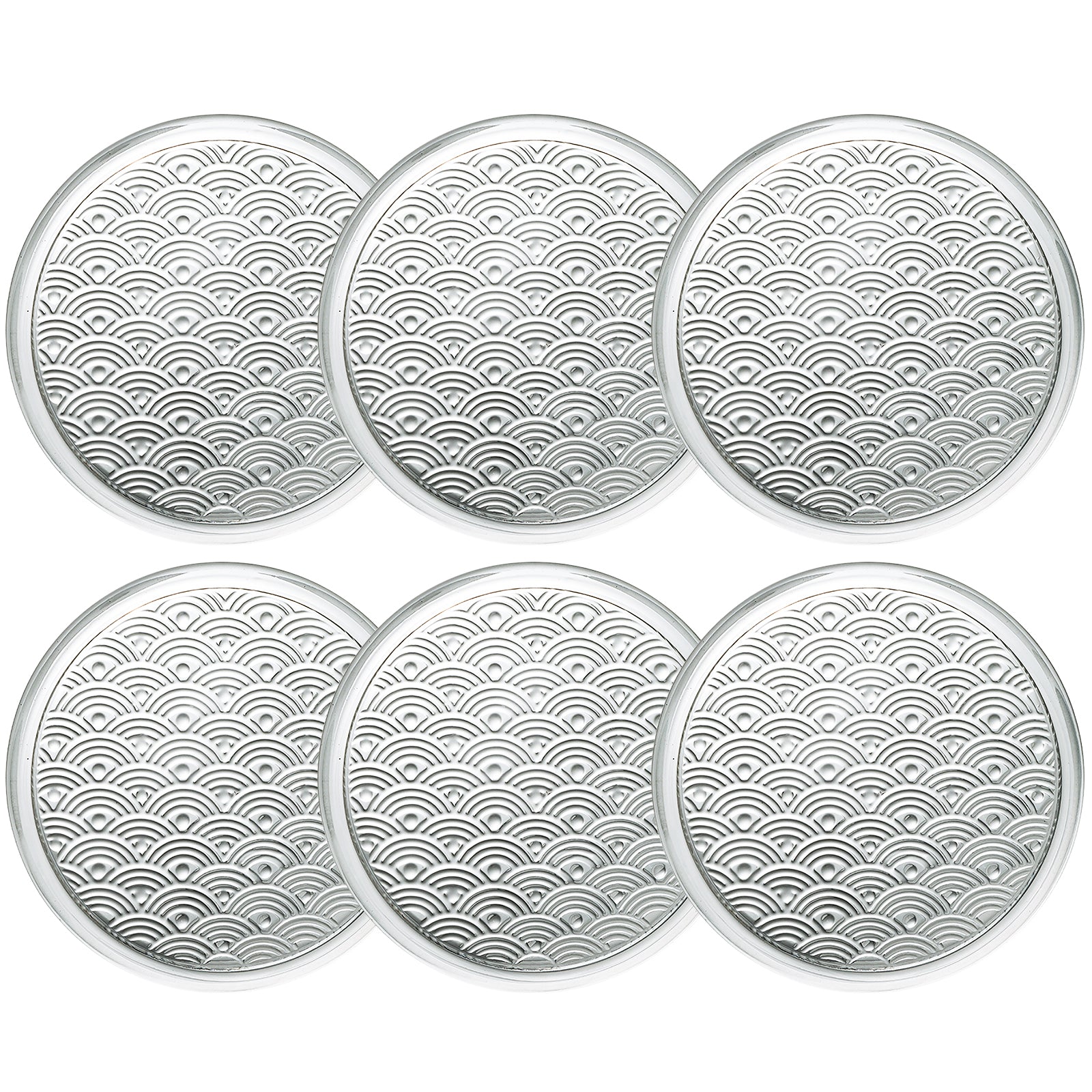 Crystal Clear Round Glass Coasters for Drinks 3 Diameter Luxury Style Glass Coasters for Home