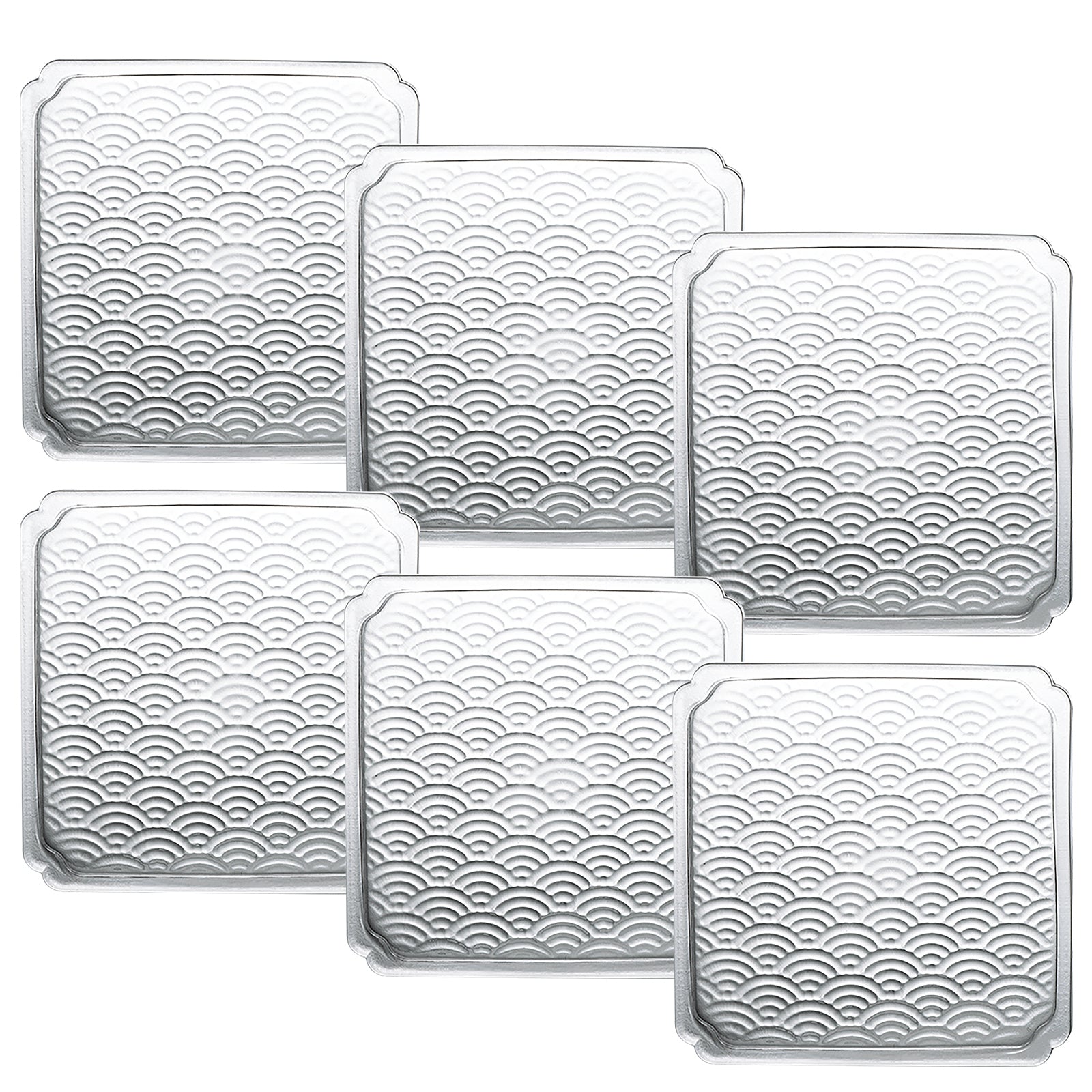 Crystal Clear Square Glass Coasters for Drinks -3x3 inches – Primo ...