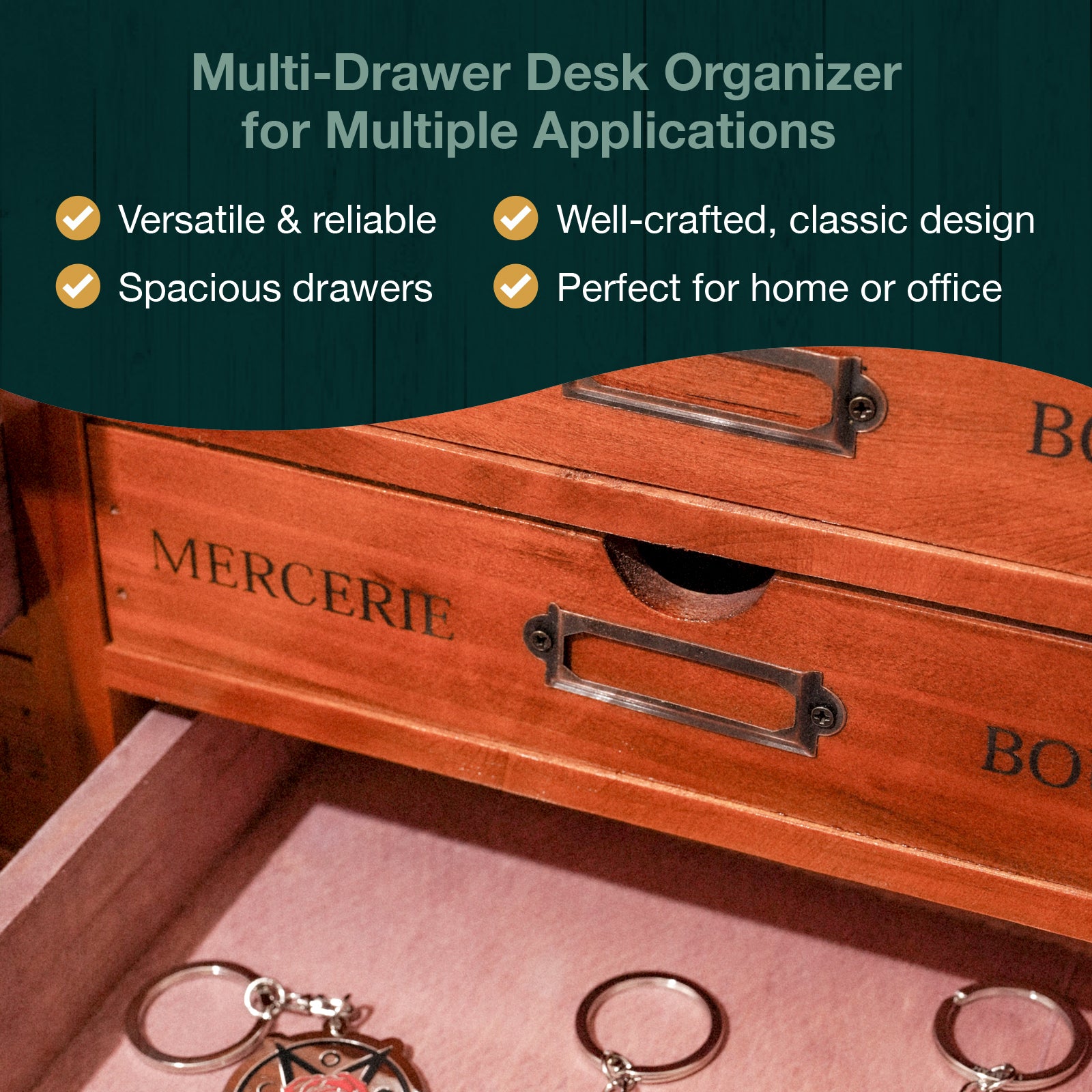 Mix and Match Set of 4 - Wood Card Catalog Storage 16-Drawer Box | Dec ...