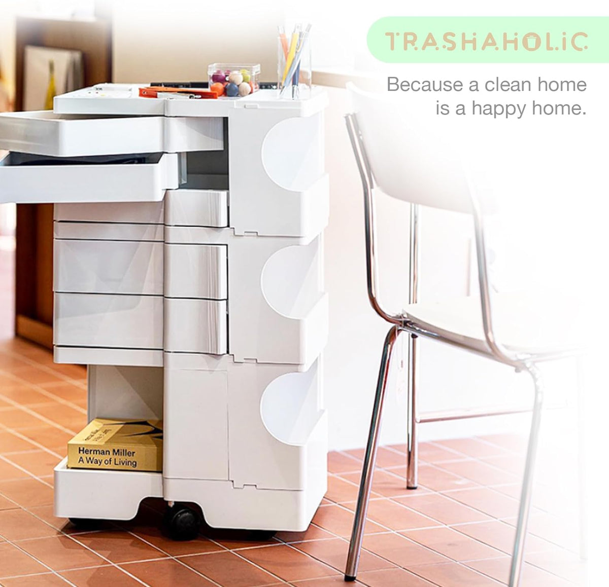 Multipurpose Utility Storage Cart - MCM Storage with Wheels and Slide ...