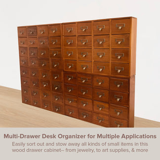 64-Drawer Wooden Chest of Drawers Storage Box | Traditional Apothecary ...